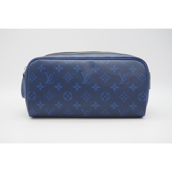 Louis Vuitton | Bags | Louis Vuitton Dop Cobalt Kit Bag Taigarama Blue ...
